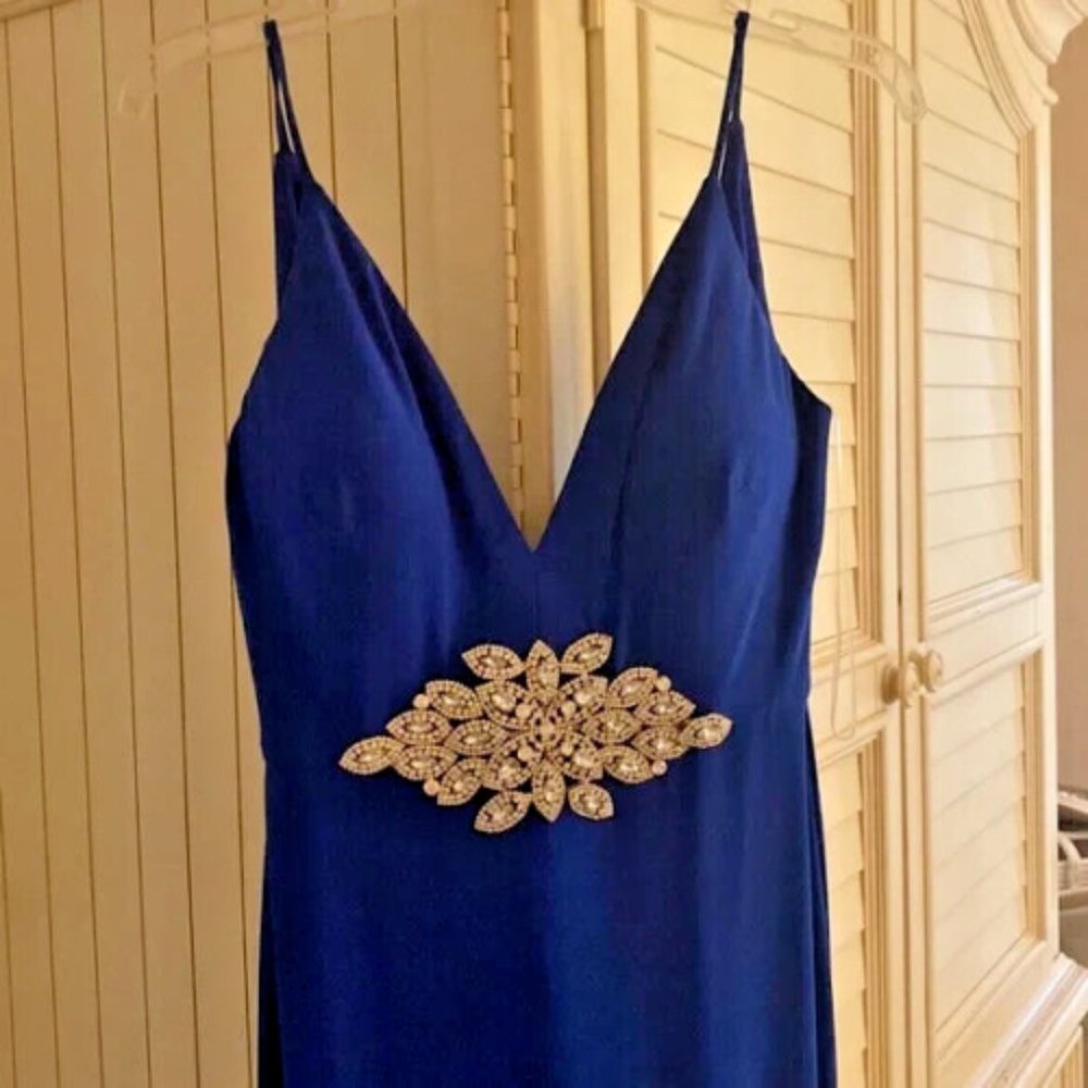 Dear Moon Formal Ball Gown Prom Dress Royal Blue Stra… - Gem